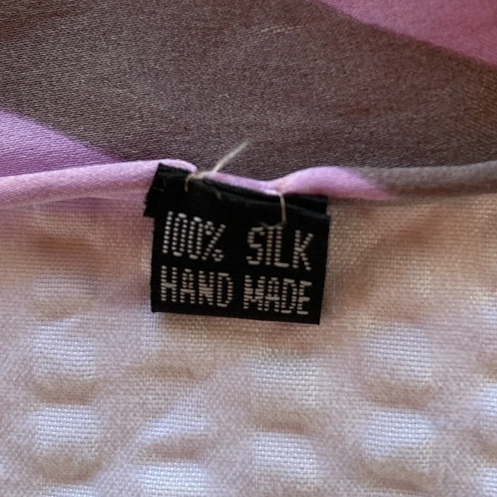 Accessories | Handmade Scarf Silk Long Purple Lilac Gray 65 | Poshmark